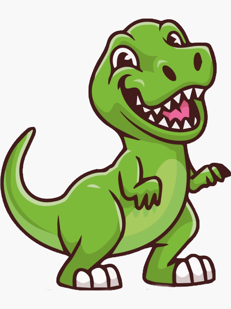 "Happy T-rex" Sticker for Sale by Lehel45 | Redbubble