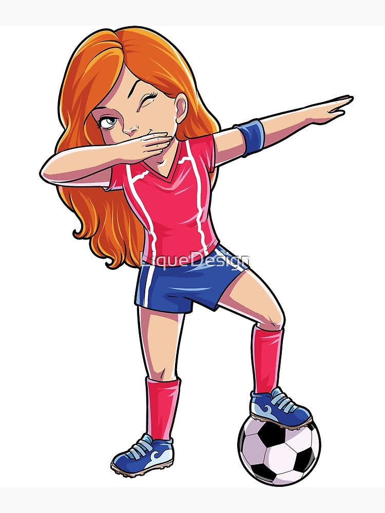 "Dabbing Soccer Girl Dab Dance T shirt Funny Football Tee World Cup ...