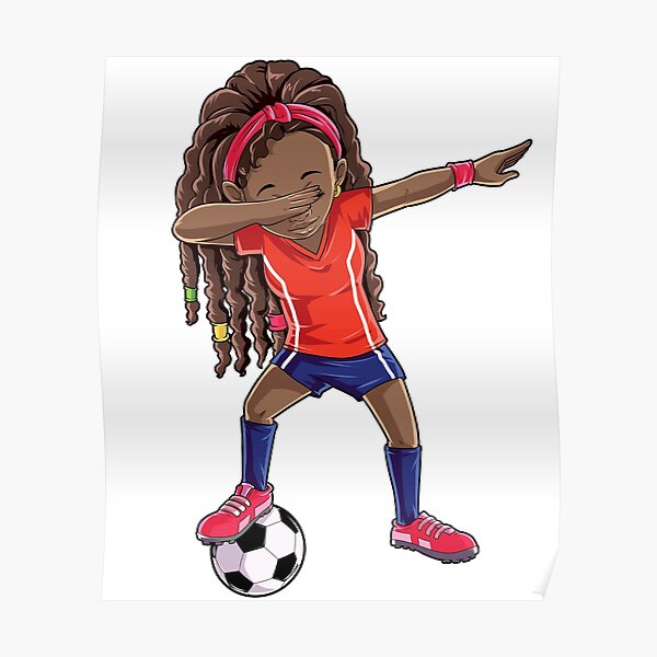 Soccer Dabbing Girl Dab Dance T Shirt Funny Football Tee Poster By
