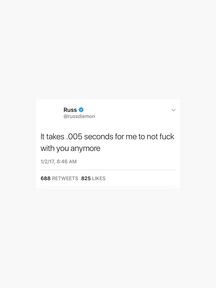 "Russ Tweet" Sticker for Sale by woeally | Redbubble