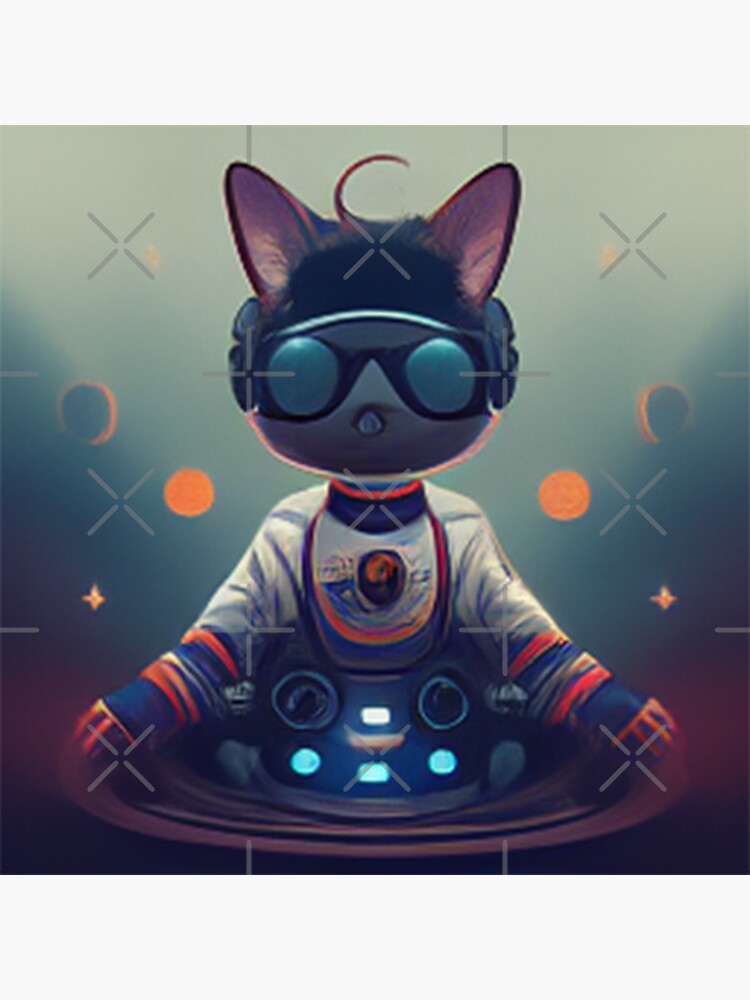 "Kitten Dj" Sticker for Sale by zbox1 | Redbubble