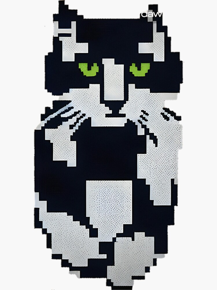 "Pixel Cat " Sticker for Sale by Pixelhuby | Redbubble