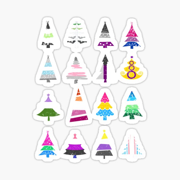"LGBTQI+ Christmas Trees" Sticker for Sale by koenluipaard | Redbubble