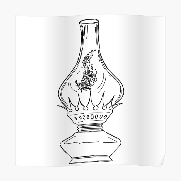 "Moth Flame Lamp" Poster for Sale by Yoda-Kaku | Redbubble