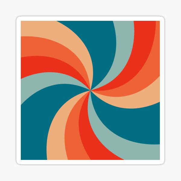 "Groovy Retro 70s Style Psychedelic Swirl" Sticker for Sale by ...