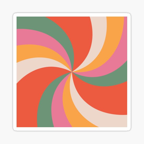 "Groovy Retro 70s Style Psychedelic Swirl" Sticker for Sale by ...