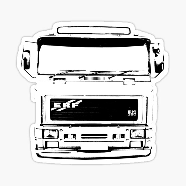 "Classic 1990s ERF E Series lorry monoblock black" Sticker for Sale by ...