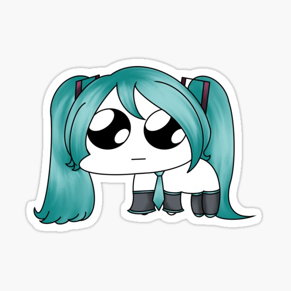 "miku creature" Sticker for Sale by rosselliniart | Redbubble
