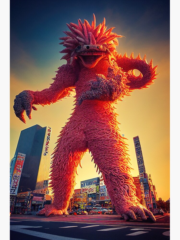 "Japanese ramen monster destroying Akihabara Tokyo" Sticker for Sale by ...