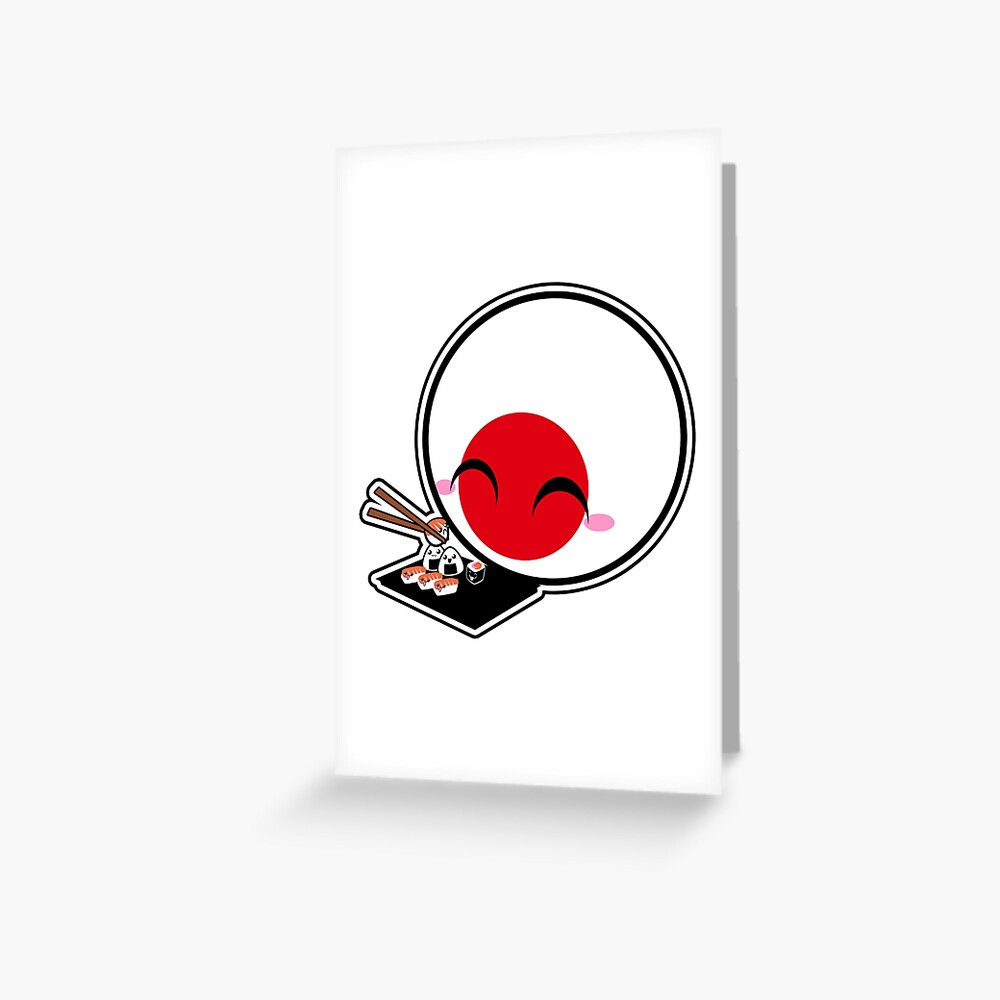 "Japanball - Sushi - Polandball Countryball " Greeting Card for Sale by ...