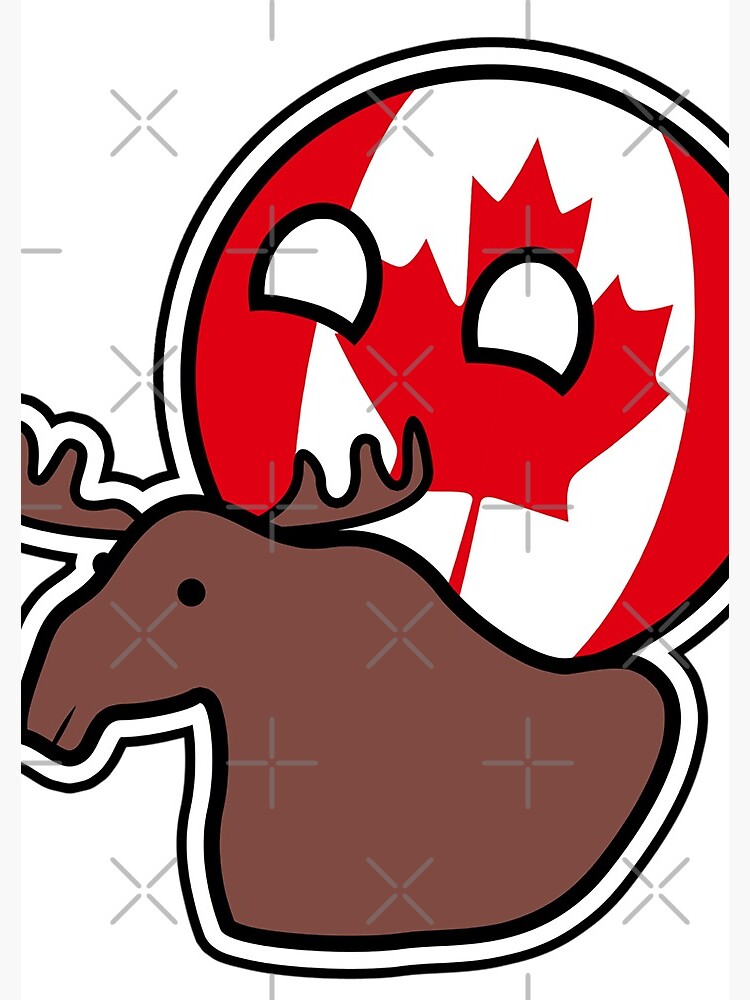"Canadaball - riding Moose, Countryball / Polandball" Spiral Notebook ...