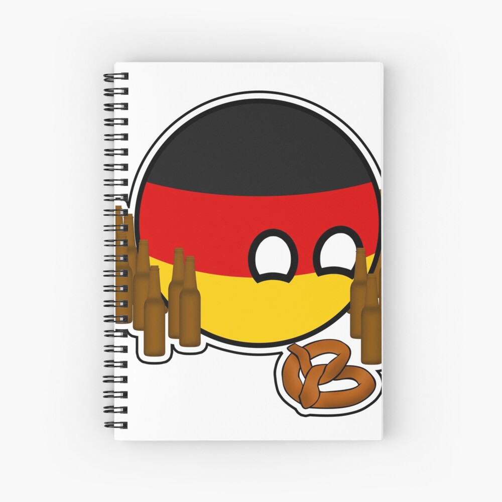 "Germanyball Polandball Countryball w/ Beer and Pretzels" Spiral ...
