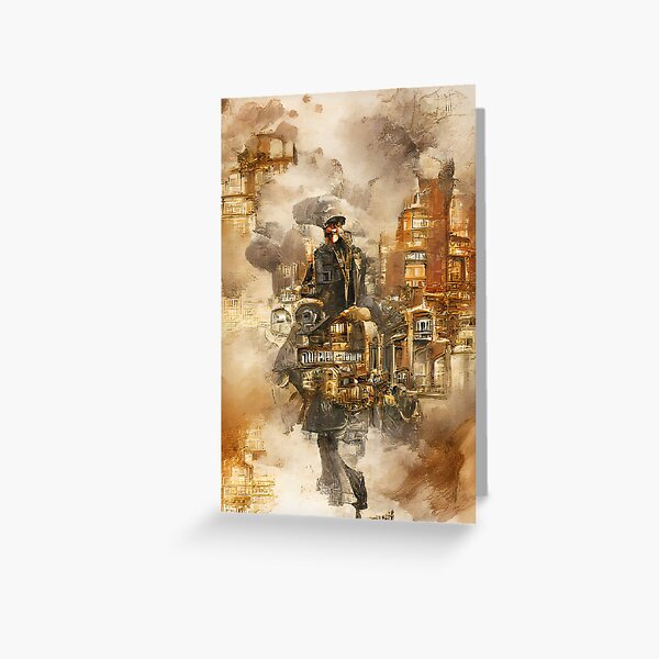 "Steampunk city." Greeting Card for Sale by CreaKat | Redbubble