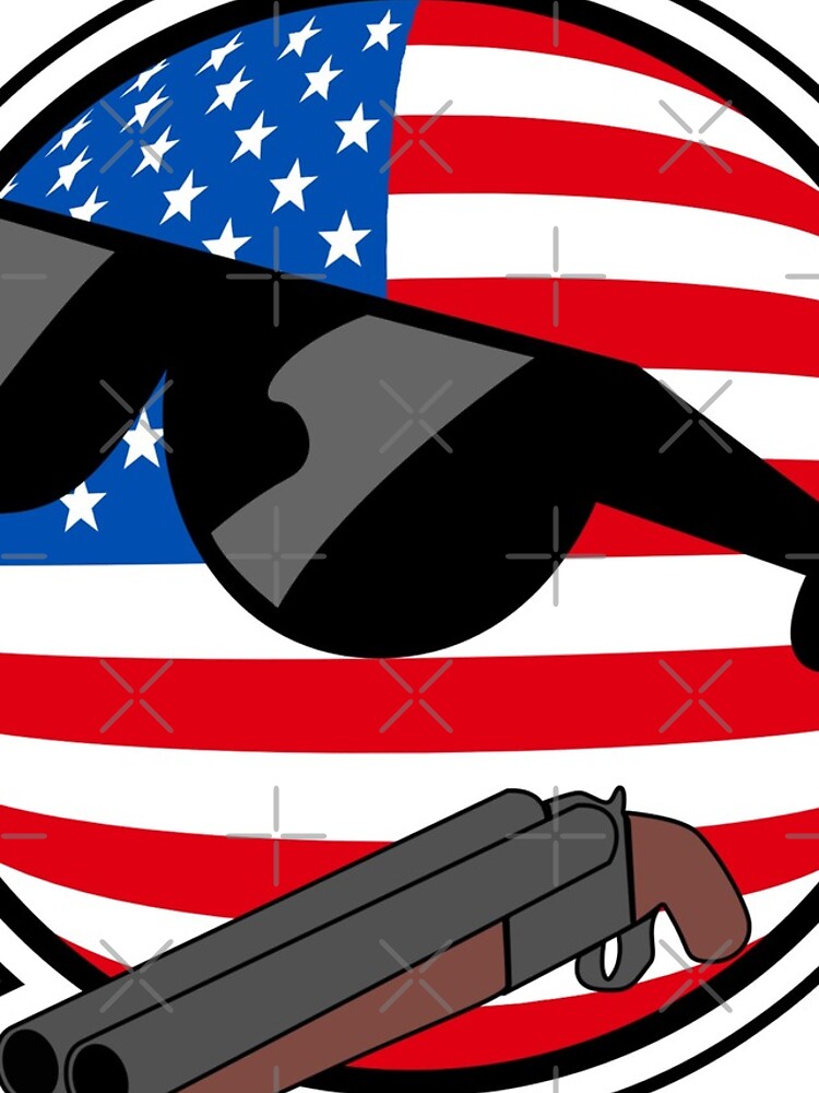 "Muricaball (USAball) With Gun - Polandball's Countryballs" iPhone Case ...