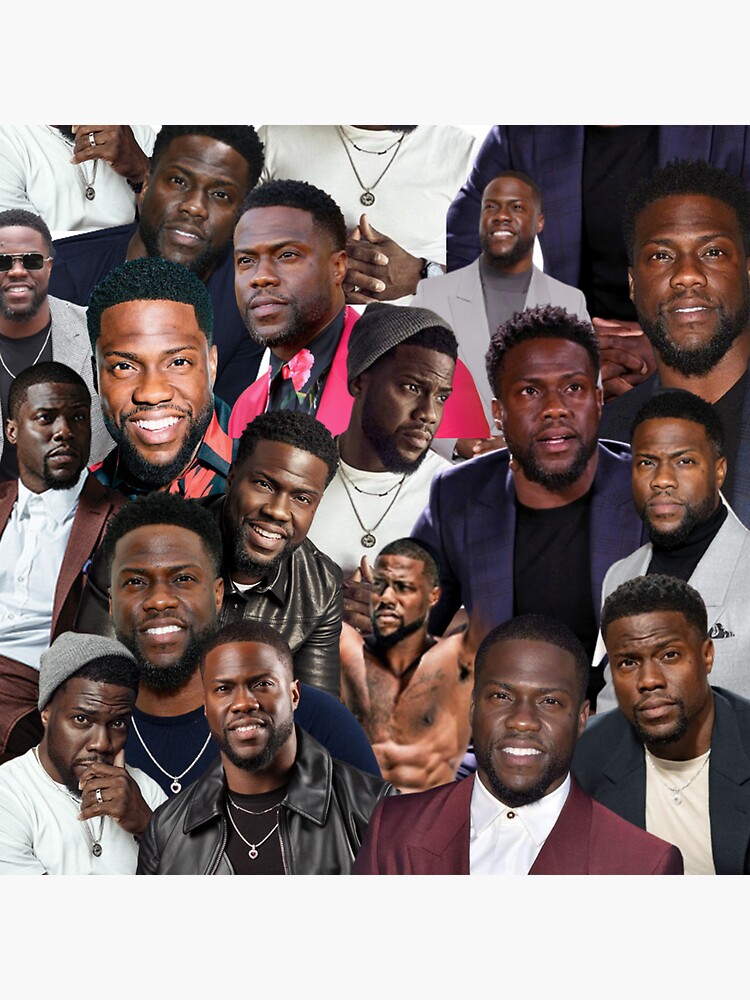 "kevin hart photo collage " Sticker for Sale by moneymanrakha | Redbubble