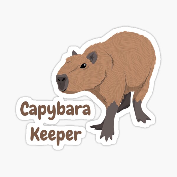 "Capybara Keeper 2" Sticker for Sale by Meggie-moos | Redbubble