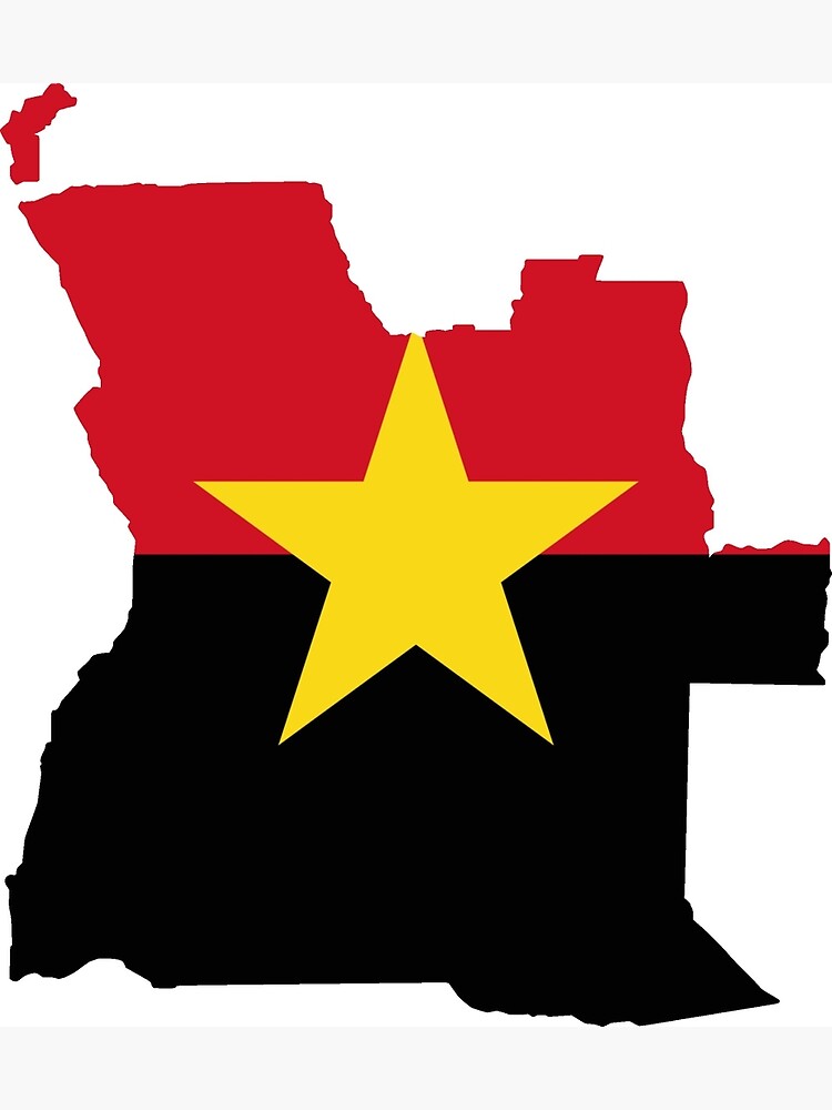 "MPLA Flag Map of Angola" Framed Art Print for Sale by abbeyz71 | Redbubble