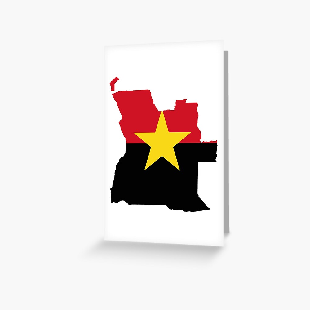 "MPLA Flag Map of Angola" Greeting Card by abbeyz71 | Redbubble