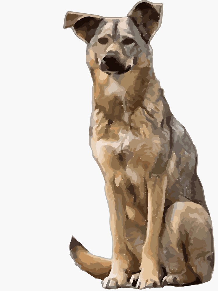 "Sweet Sitting Doggo" Sticker for Sale by Zoostuffs | Redbubble