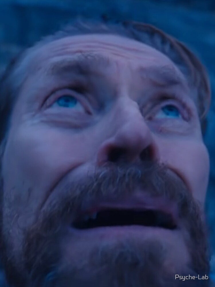 "Willem Dafoe looking up" Drawstring Bag for Sale by Psyche-Lab | Redbubble