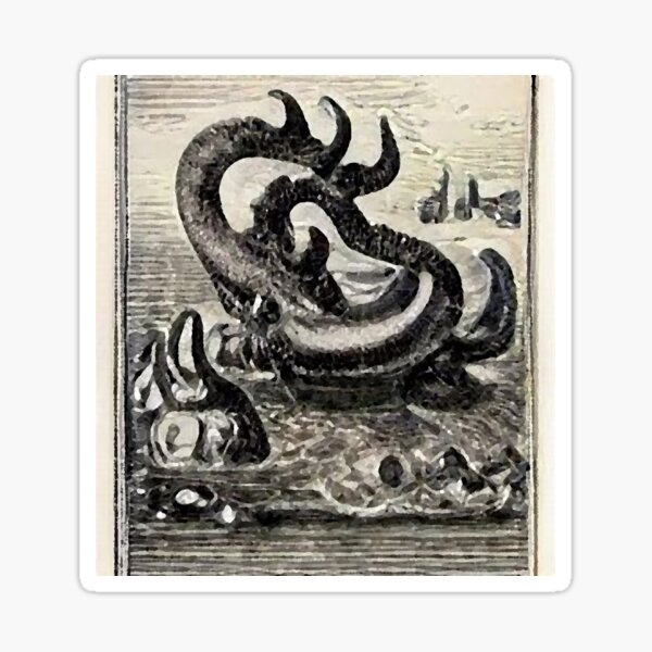 "Mythical Grotesque Marine Monster #2" Sticker for Sale by ...
