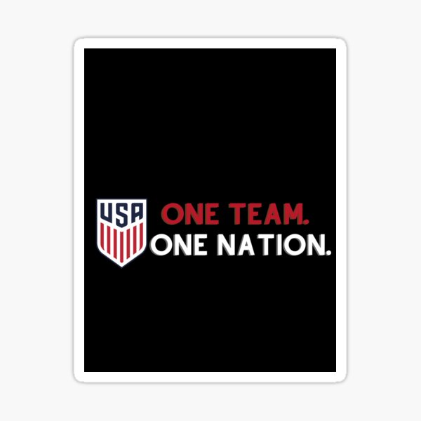 "USA one Team One Nation" Sticker for Sale by USAFANS | Redbubble