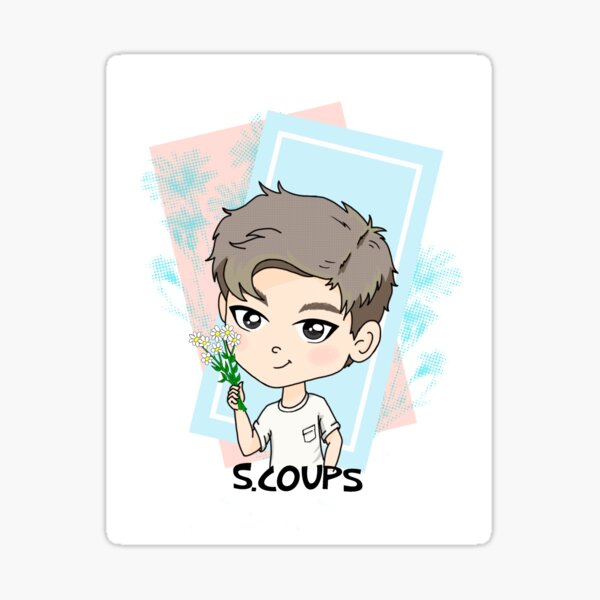"Seventeen S.Coups Chibi" Sticker for Sale by anorisonofsonmi | Redbubble