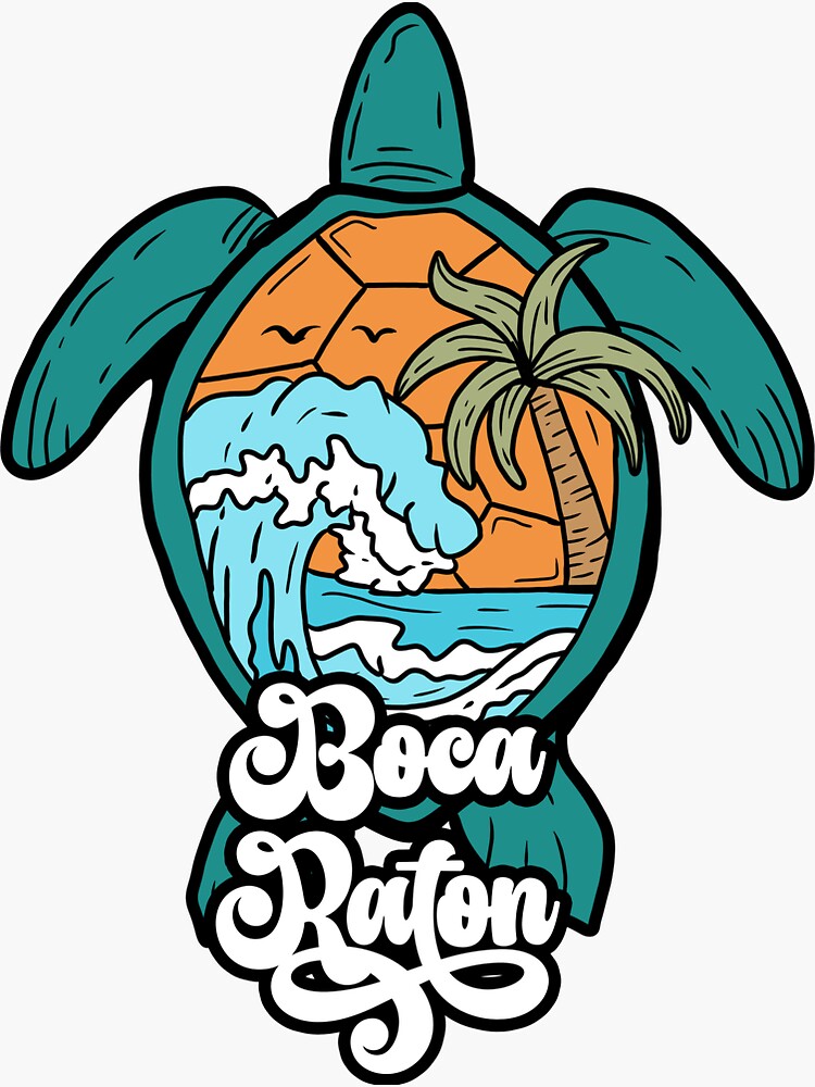 "Boca Raton Beach Summer Vibes funny for beaches" Sticker for Sale by ...