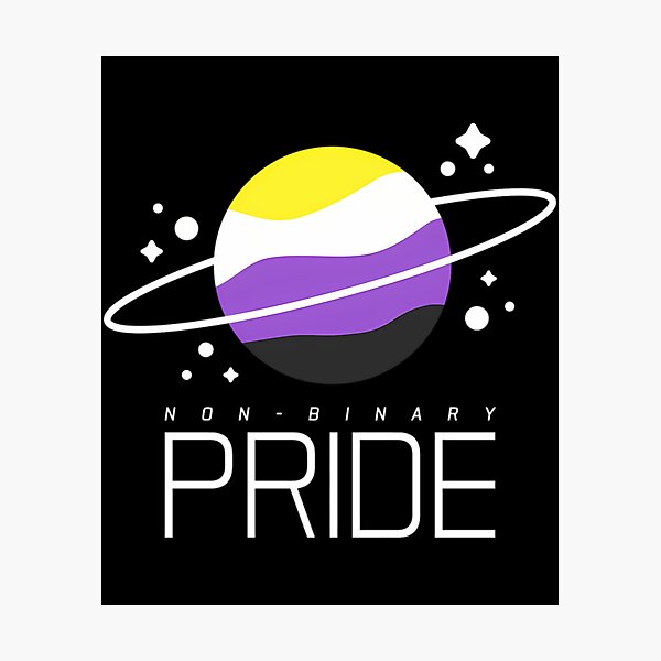 Nonbinary Pride Planet Space Aesthetic Photographic Print For Sale By