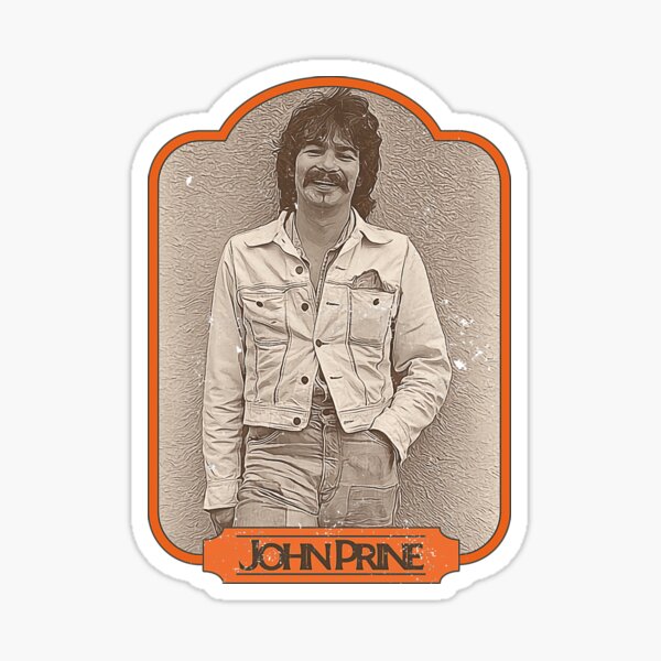 "John Prine retro style" Sticker for Sale by Sebrinacdonough | Redbubble