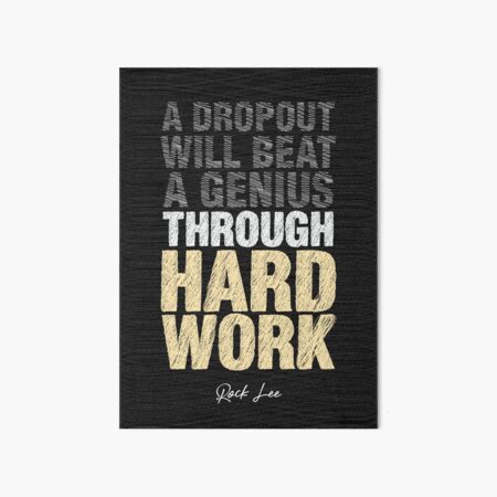 "Motivational Scribble Quotes: A Genius Hard Work" Art Board Print for ...