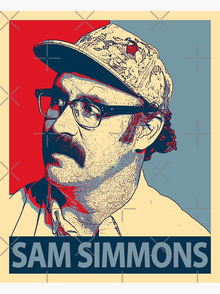 "Sam Simmons" Sticker for Sale by VinnyCoffey | Redbubble