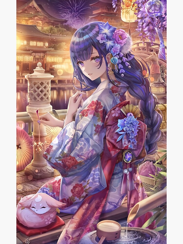 "Cute Raiden Shogun Genshin Impact " Sticker for Sale by edwinrodriguez ...