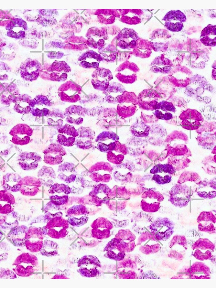"Purple Lipstick Kisses" Sticker for Sale by selmaal | Redbubble