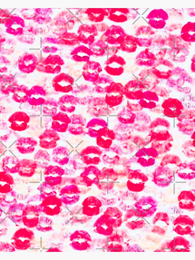 "Pink Lipstick Kisses" Sticker for Sale by selmaal | Redbubble