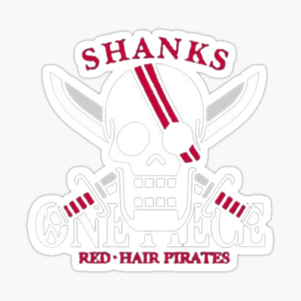 Shanks One Piece Shanks Red Hair One Piece Shanks Logo Flag Sticker For Sale By