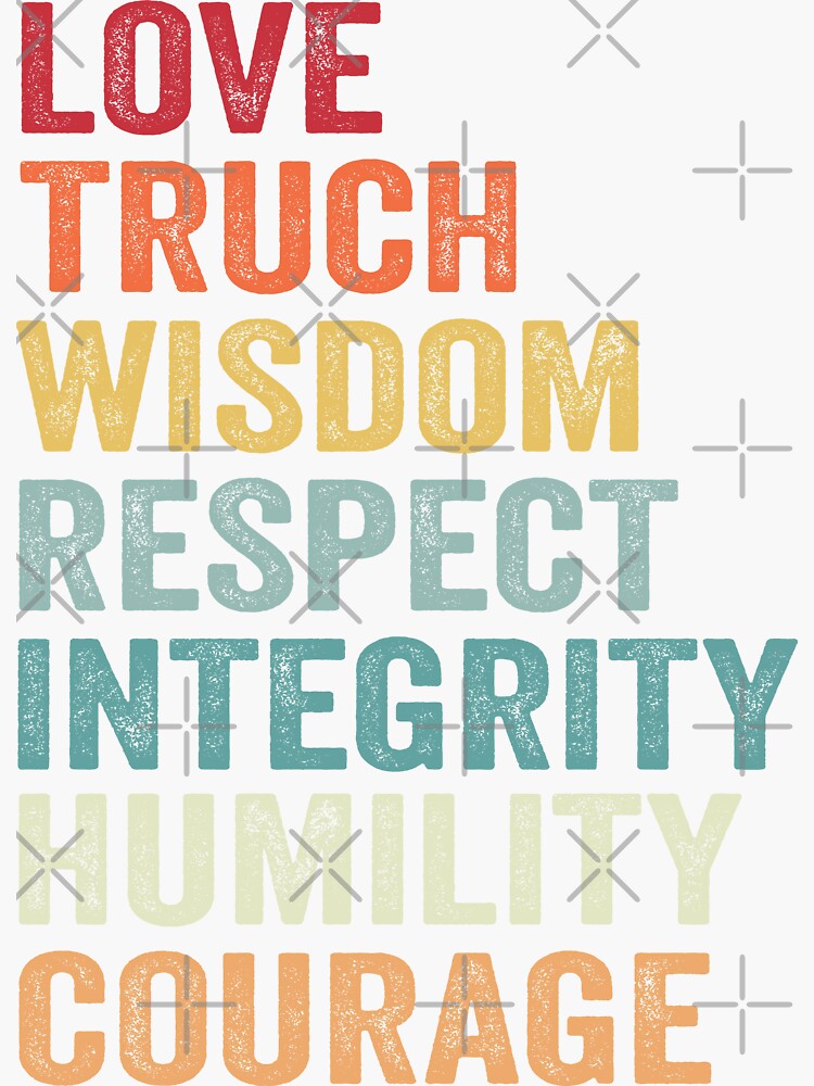 "Seven Teachings Ojibwe Anishinaabe " Sticker for Sale by MagicBoutique ...