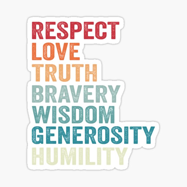 "Seven Teachings Ojibwe Anishinaabe " Sticker for Sale by MagicBoutique ...