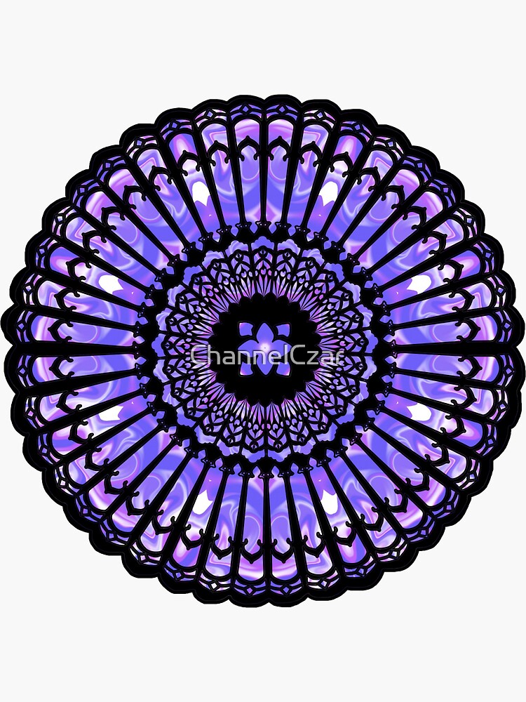 " Kaleidoscope Rose Window" Sticker for Sale by ChannelCzar | Redbubble