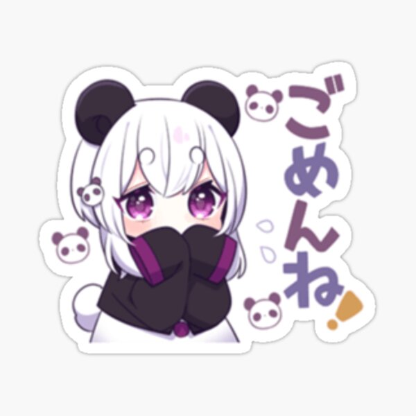 "panda anime girl" Sticker for Sale by AnimeDrawings | Redbubble