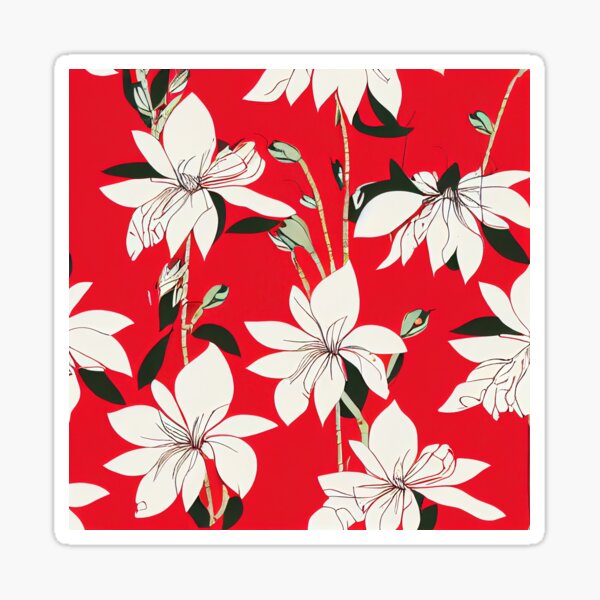 "Japanese Flower Art" Sticker for Sale by Alcaselzer | Redbubble