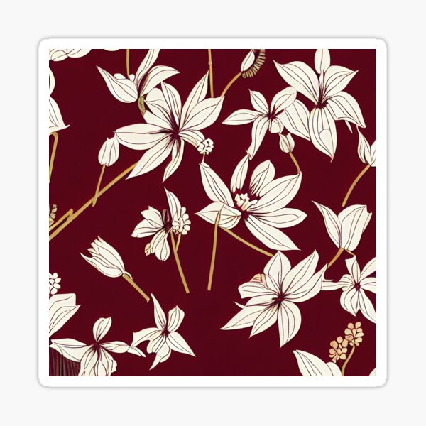 "Japanese Flower Art" Sticker for Sale by Alcaselzer | Redbubble