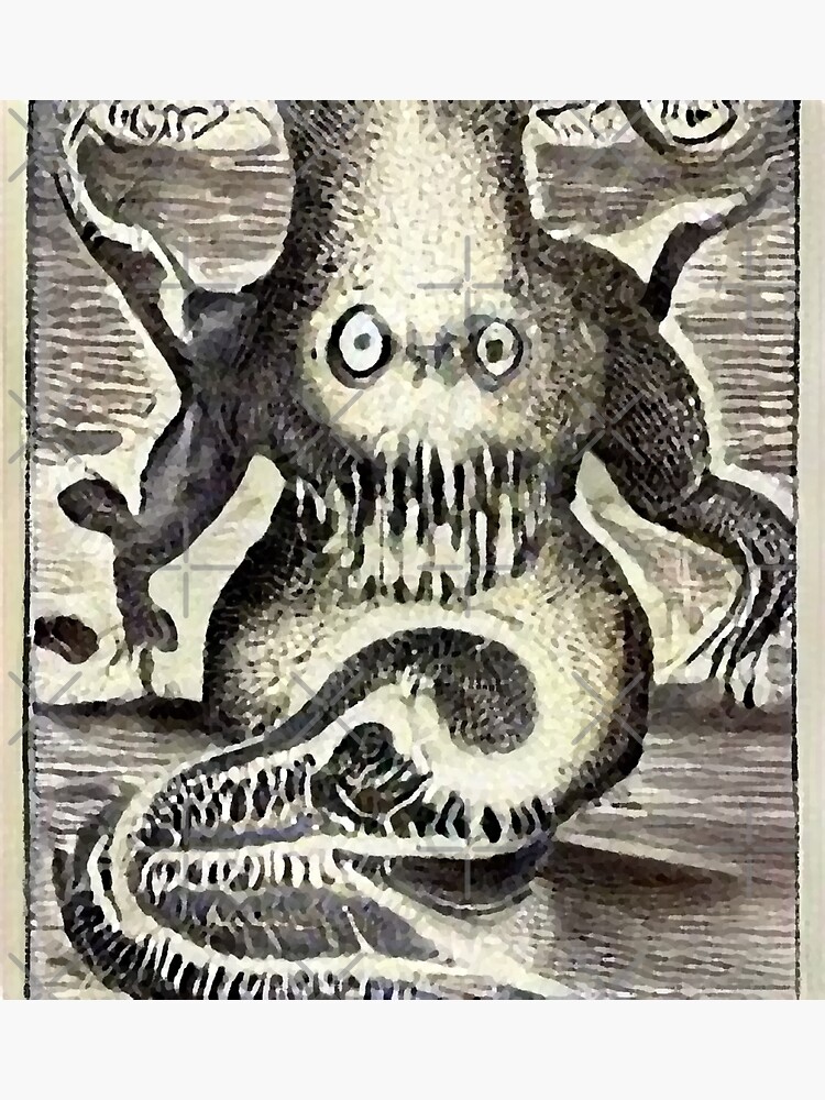 "Mythical Grotesque Marine Monster #5" Sticker for Sale by ...