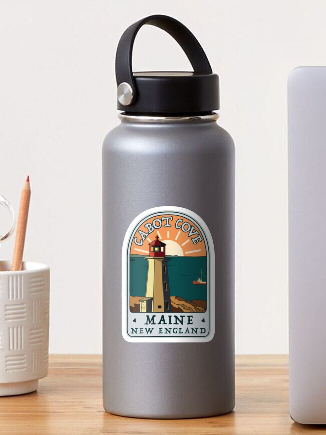 "Cabot Cove Light house vintage sticker arch murder mystery" Sticker ...