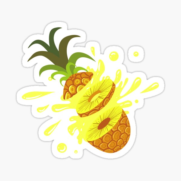 "Anatomy of a Pineapple" Sticker for Sale by nextneveldesign | Redbubble