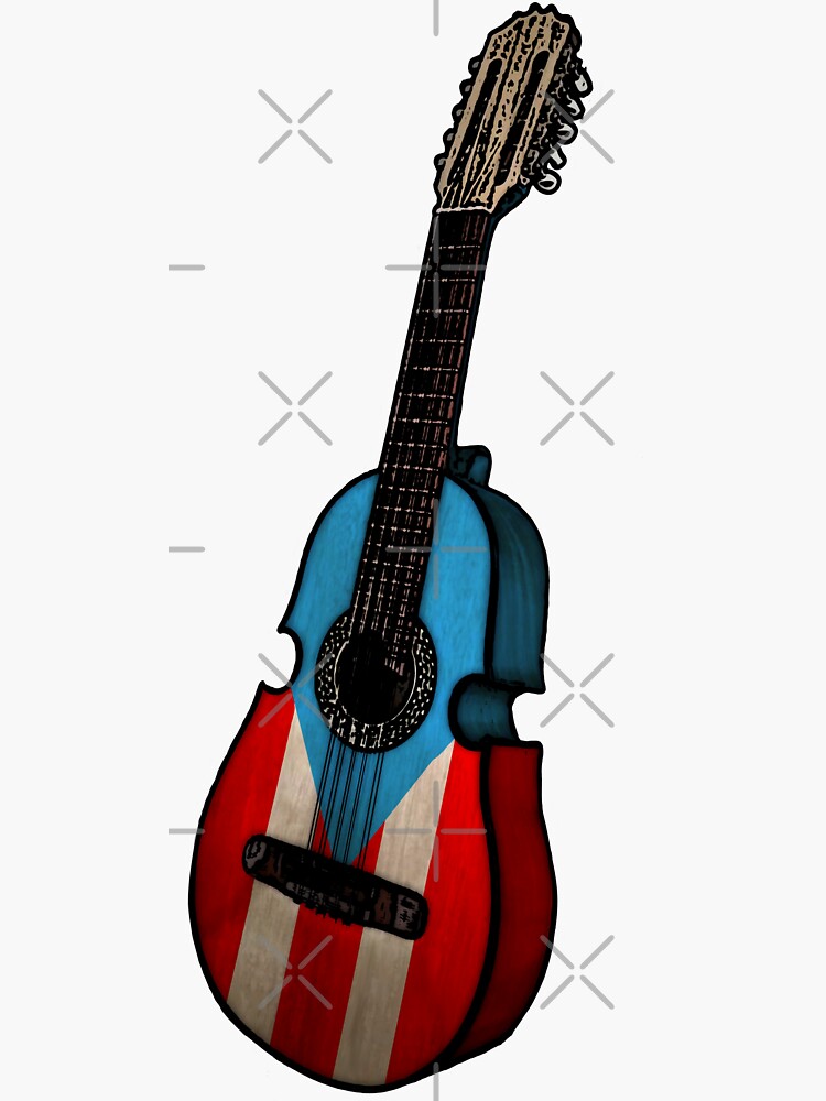 "Puerto Rican Flag Cuatro Boricua" Sticker for Sale by liamaris | Redbubble