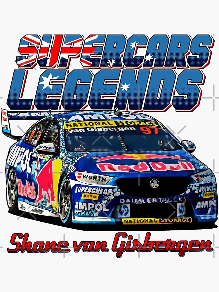 "V8 Supercars Legends Shane van Gisbergen Australia" Sticker for Sale ...