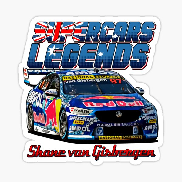"V8 Supercars Legends Shane van Gisbergen Australia" Sticker for Sale ...