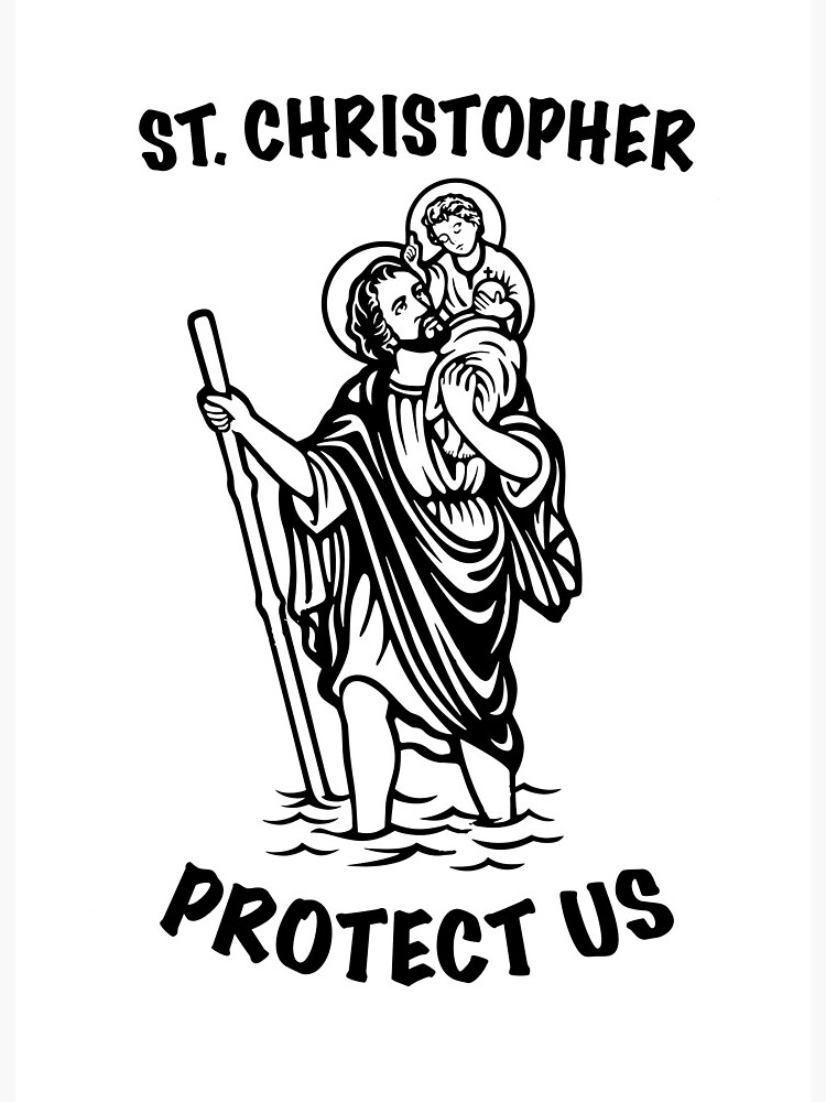 "St. Christopher Drivers Protect " Art Board Print for Sale by ...
