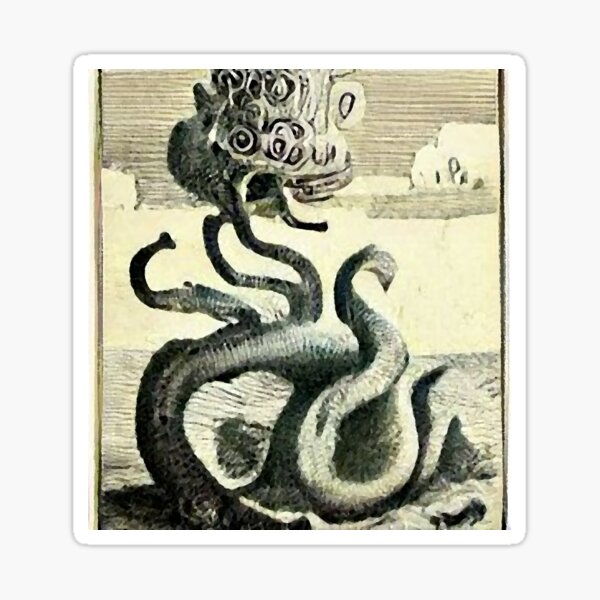 "Mythical Grotesque Marine Monster #12" Sticker for Sale by ...